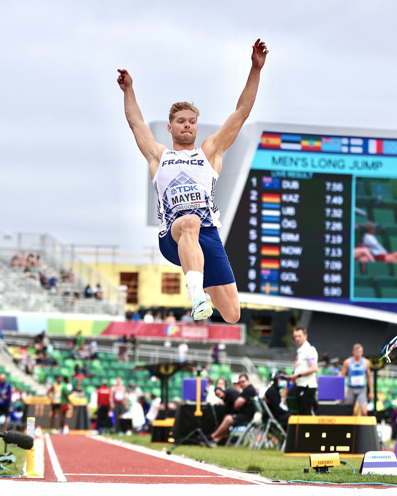 Kevin Mayer est sacré champion du monde du décathlon avec 8816 points à ...